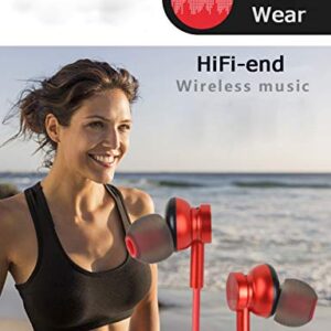 QT S Bluetooth Neckband Headphones, HD Sound V5.0 Wireless Neckband Headset Stereo Noise Cancelling Sweat/Waterproof Sports Earphones for Gym Workout Travel Business Earbuds Music & Playtime 10 Hours