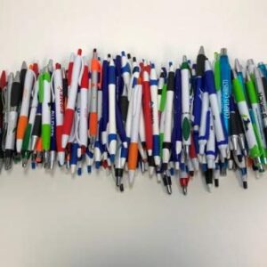 Closeouts For Less 175 Lot Misprint Ink Pens, Ball Point, Plastic, Retractable