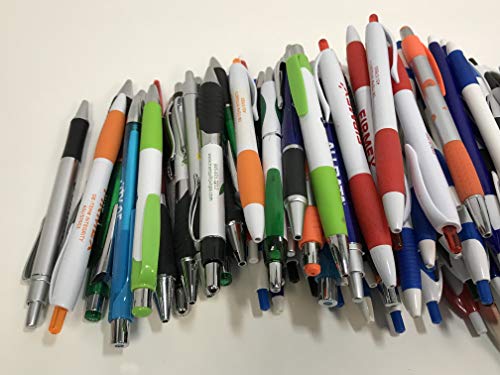 Closeouts For Less 175 Lot Misprint Ink Pens, Ball Point, Plastic, Retractable