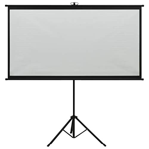 Tidyard Projection Screen with Tripod Stand 108 Inch Indoor Outdoor 16:9 Portable 160 Degree Projector Screen for Classroom, Home Theatre Movies, Public Display