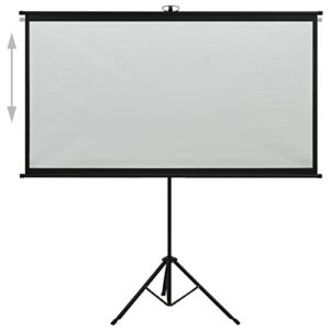 Tidyard Projection Screen with Tripod Stand 108 Inch Indoor Outdoor 16:9 Portable 160 Degree Projector Screen for Classroom, Home Theatre Movies, Public Display