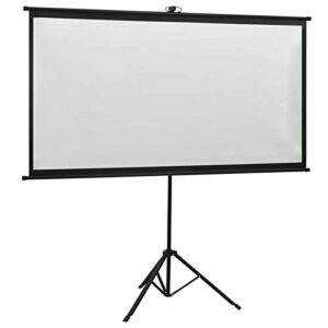 Tidyard Projection Screen with Tripod Stand 108 Inch Indoor Outdoor 16:9 Portable 160 Degree Projector Screen for Classroom, Home Theatre Movies, Public Display