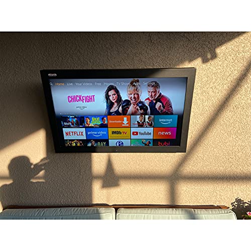 KUVASION 43 Inches Ultra-Slim Full Sun All-Weather Smart Outdoor TV, True 2000 Nits, 43 Inches Waterproof Sun Readable Outdoor TV, Garden TV, Swimming Pool TV, Patio TV