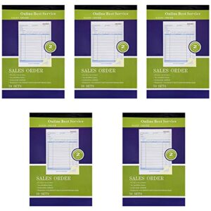 online best service 5 pack large sales order book receipt invoice duplicate carbonless 50 sets 5.9/16″ x 8.7/16″