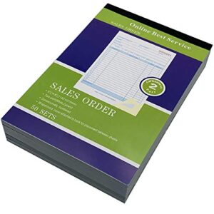 Online Best Service 5 Pack Large Sales Order Book Receipt Invoice Duplicate Carbonless 50 Sets 5.9/16" X 8.7/16"