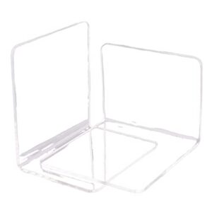 szyawsd file sorters 2pcs l-shaped clear acrylic bookends desk organizer desktop shelf book holder school stationery office accessories decoration