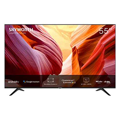 Skyworth S6G Plus Series 55-inch 4K Smart TV with Alexa Compatibility, Android11.0, HDR10, Google Assistant and Chromecast Built-in, Game Mode