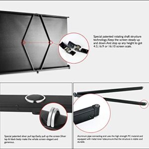 FZZDP 40 inch 16:9 Mini Table Projector Screen Matt White Portable Tabletop Projection Screen for LED/LCD/DLP projectors