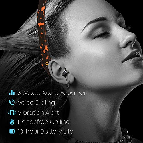 Paww SilkSoundX Bluetooth Workout Headphones - Unisex Lightweight & Sweat Proof Wireless Headphone w/Equalizer, Retractable Earbuds & Microphone - Mobile Music Accessory for Sports & Gym Exercise…