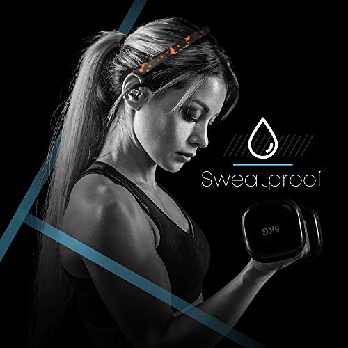 Paww SilkSoundX Bluetooth Workout Headphones - Unisex Lightweight & Sweat Proof Wireless Headphone w/Equalizer, Retractable Earbuds & Microphone - Mobile Music Accessory for Sports & Gym Exercise…