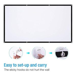 VIBY Portable Foldable Projector Screen 16:9 Outdoor Home Cinema Theater 3D Movie 60/72/84/100/120/150 Inch Projection Screens (Size : 84 inch)