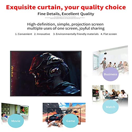 VIBY Portable Foldable Projector Screen 16:9 Outdoor Home Cinema Theater 3D Movie 60/72/84/100/120/150 Inch Projection Screens (Size : 84 inch)