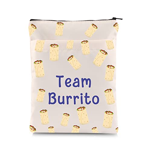 Zuo Bao Burrito Lover Book Pough Funny Trendy Foodie Gifts Team Burrito Book Sleeve Mexican Burrito Gift For Burrito Lovers（Team Burrito）