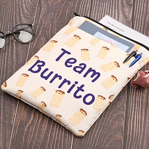 Zuo Bao Burrito Lover Book Pough Funny Trendy Foodie Gifts Team Burrito Book Sleeve Mexican Burrito Gift For Burrito Lovers（Team Burrito）