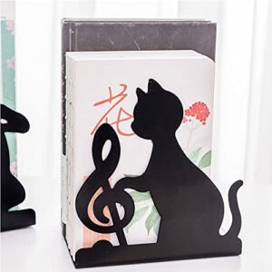 HALOU Cute Bookshelf Metal Bookshelf Bookends Book Support Stand Desk Organizer Storage Holder