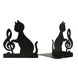 HALOU Cute Bookshelf Metal Bookshelf Bookends Book Support Stand Desk Organizer Storage Holder