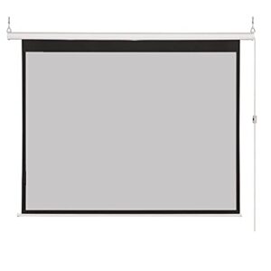 Projector Screen 72 inch 16:9 Matte Gray Fabric Fiber Glass Electric Motorized Projector Screen Home Cinema Business School Bar