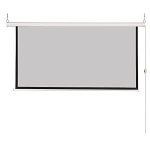 Projector Screen 72 inch 16:9 Matte Gray Fabric Fiber Glass Electric Motorized Projector Screen Home Cinema Business School Bar