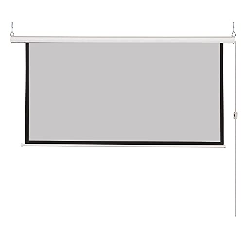 Projector Screen 72 inch 16:9 Matte Gray Fabric Fiber Glass Electric Motorized Projector Screen Home Cinema Business School Bar