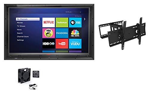 The TV Shield 52-55" Anti-Glare Outdoor TV Enclosure, Combo Pack (Full Motion Mount, and Fan), (2nd Generation), Fits 52-55" Television