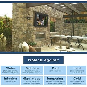 The TV Shield 52-55" Anti-Glare Outdoor TV Enclosure, Combo Pack (Full Motion Mount, and Fan), (2nd Generation), Fits 52-55" Television