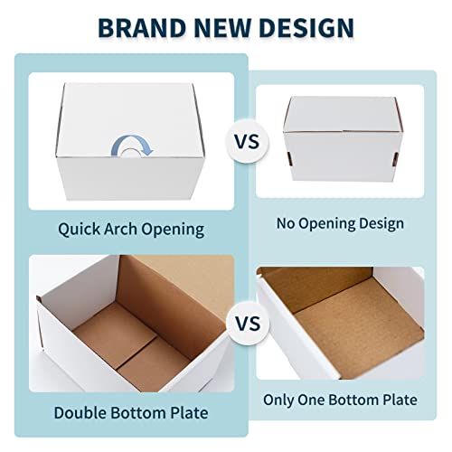 WIFTREY 7x5x4 White Shipping Boxes 25 Pack for Small Business, Small Corrugated Cardboard Boxes for Mailing, Packing, Shipping