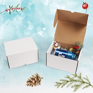 WIFTREY 7x5x4 White Shipping Boxes 25 Pack for Small Business, Small Corrugated Cardboard Boxes for Mailing, Packing, Shipping