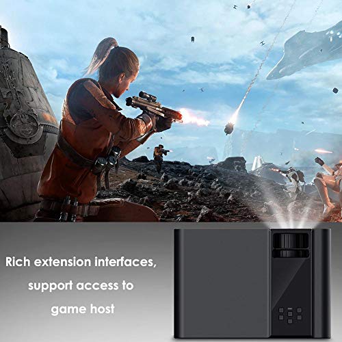 Portable Projector, 1500 Lumens 4K HD 16770K Video Projector 150'' Home Cinema LCD Movie Projector with Remote Control Support 1080P HDMI VGA AV USB Bluetooth WiFi for Android Black (US)