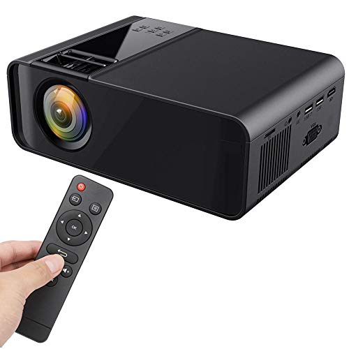 Portable Projector, 1500 Lumens 4K HD 16770K Video Projector 150'' Home Cinema LCD Movie Projector with Remote Control Support 1080P HDMI VGA AV USB Bluetooth WiFi for Android Black (US)