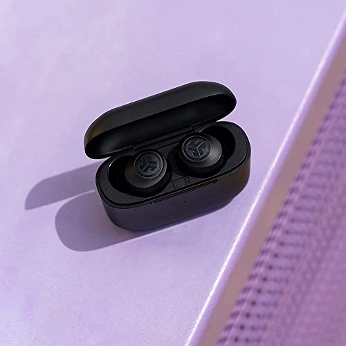 JLab Go Air Pop True Wireless Bluetooth Earbuds + Charging Case | Black | Dual Connect | IPX4 Sweat Resistance | Bluetooth 5.1 Connection Cloud Foam Mnemonic Earbud Tips