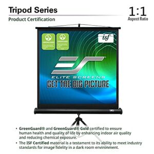 Elite Screens Tripod Series, 119-INCH 1:1, 16:9, 4:3, Adjustable Multi Aspect Ratio Portable Indoor Outdoor Projector Screen, 8K / 4K Ultra HD 3D Ready, US Based Company 2-YEAR WARRANTY, T119UWS1, Black