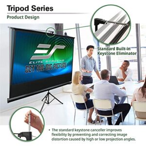 Elite Screens Tripod Series, 119-INCH 1:1, 16:9, 4:3, Adjustable Multi Aspect Ratio Portable Indoor Outdoor Projector Screen, 8K / 4K Ultra HD 3D Ready, US Based Company 2-YEAR WARRANTY, T119UWS1, Black