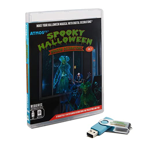 AtmosFX® Spooky Halloween Digital Decoration on USB Includes 9 Atmosfx Video Effects for Hallloween