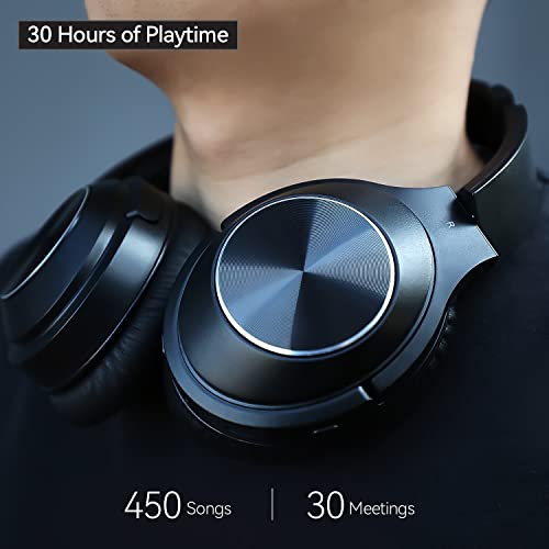 Noise Cancelling Headphones Over Ear: Bluetooth Wireless Foldable ANC Headphones Comfortable with Active Sound Canceling Stereo Mic