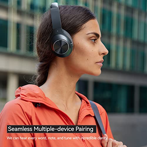 Noise Cancelling Headphones Over Ear: Bluetooth Wireless Foldable ANC Headphones Comfortable with Active Sound Canceling Stereo Mic