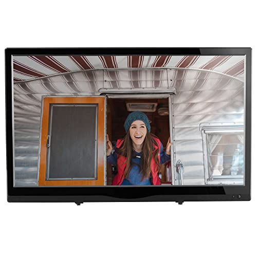 RecPro RV HD Ready 19 Inch 12V DC RV LED TV with Integrated HDTV (ATSC) Tuner, HD Ready (1080p, 720p, 480p), 1366 x 768 Full HD, Dual Function Wireless Remote Control, Black