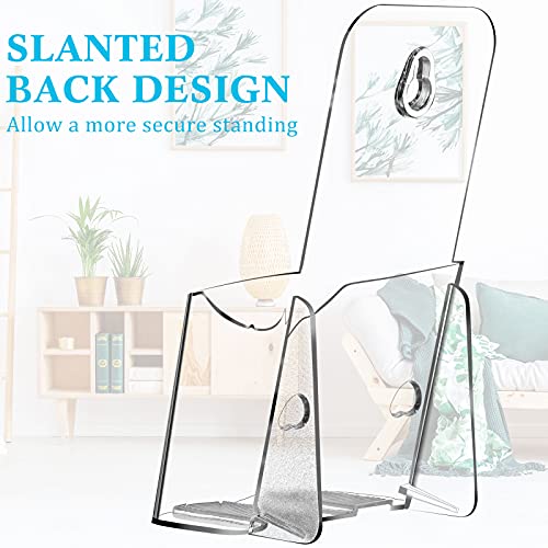 10 Pieces Acrylic Brochure Holder Stand Pamphlet Holder 4 Inch Clear Literature Holder Plastic Flyer Display Stand for Vendors, Brochure,Trifold, Magazine, Pamphlet, Booklets, Menu