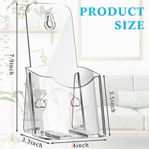 10 Pieces Acrylic Brochure Holder Stand Pamphlet Holder 4 Inch Clear Literature Holder Plastic Flyer Display Stand for Vendors, Brochure,Trifold, Magazine, Pamphlet, Booklets, Menu