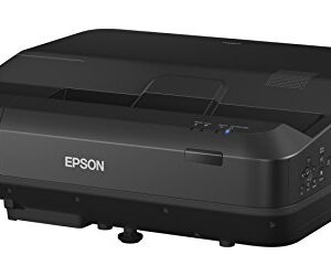 Epson Home Cinema LS100 3LCD Ultra Short-Throw Projector, Digital Laser Display with Full HD and 100% Color Brightness (Renewed) (V11H879520-N)