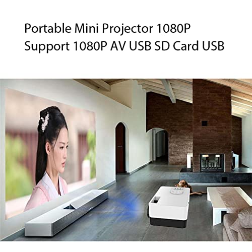 WENLII Mini Home Projector Support 1080P AV USB SD Card USB Portable Projector