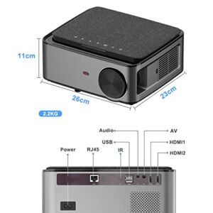 WENLII Ga828 Full Projector Native 1920x 1080p Projetor Android 9.0 Smart Phone Video Beamer Led 3D Home Theater Cinema ( Color : Multiscreen Version )