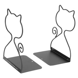 plafope 2pcs metal bookends teenage girl books metal bookshelf file book stands book organizer reading book stands look at the bookshelf iron metal desktop bookcase desktop book holders