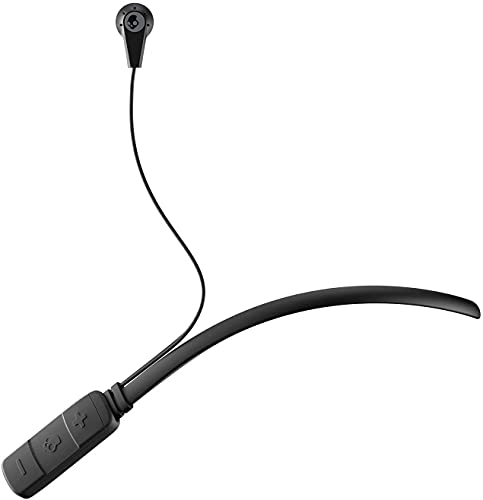 Skullcandy Ink'd+ Bluetooth Wireless Earbuds with Microphone, Noise Isolating Supreme Sound, 8-Hour Rechargeable Battery, Lightweight with Flexible Collar, Non-Retail Packaging - Black (Renewed)