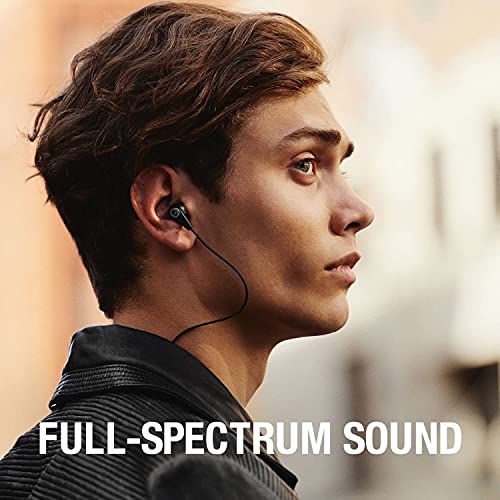 Skullcandy Ink'd+ Bluetooth Wireless Earbuds with Microphone, Noise Isolating Supreme Sound, 8-Hour Rechargeable Battery, Lightweight with Flexible Collar, Non-Retail Packaging - Black (Renewed)