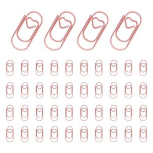 jteyult 150 pieces gold cute paper clips mini clips heart shaped paperclips bookmark clips for office supplier school