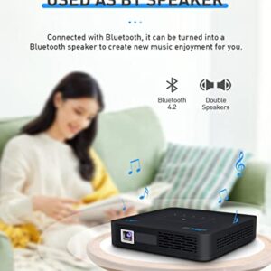 WENLII P15 Mini DLP Projector -Compatible Pocket Video Beamer Portable Android Home Theater 3D Proyector