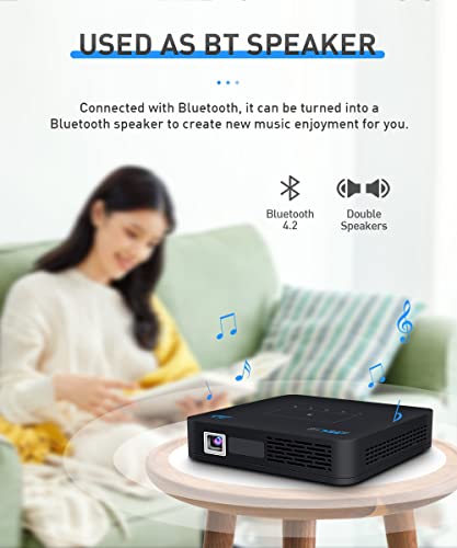 WENLII P15 Mini DLP Projector -Compatible Pocket Video Beamer Portable Android Home Theater 3D Proyector