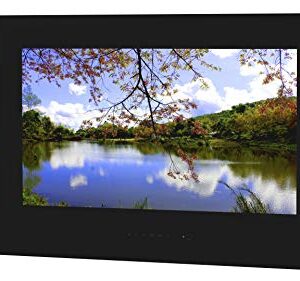 AVEL Waterproof TV for Bathroom/Shower/Kitchen/Living Room Android Smart TV (Black Frame, 23.8'')