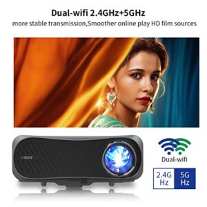 WENLII Home Projector Led Home Theater Beamer System Full 1080p Native Resolution 10000:1 Contrast Ratio 900dab Projector ( Color : D )