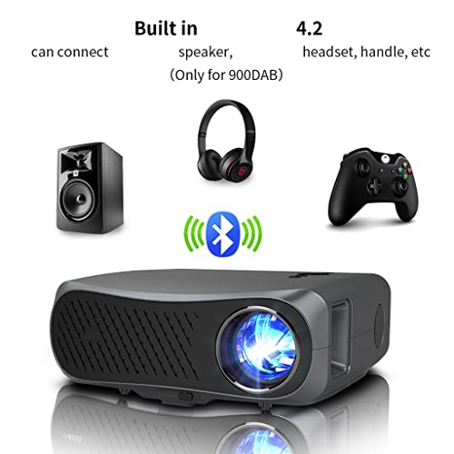 WENLII Home Projector Led Home Theater Beamer System Full 1080p Native Resolution 10000:1 Contrast Ratio 900dab Projector ( Color : D )